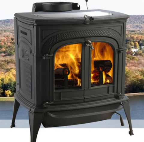 Vermont Castings Intrepid Flexburn Wood Burning Stove with Transition ...