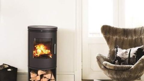 Morso 6143 wood stove with log storage - Mazzeo’s Stoves & Fireplaces
