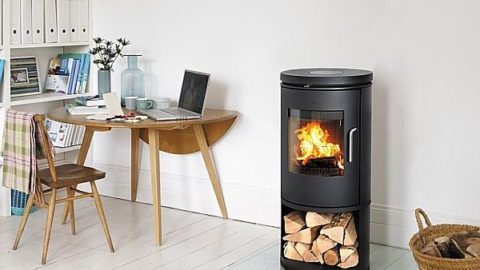 Morso 6143 wood stove with log storage - Mazzeo’s Stoves & Fireplaces